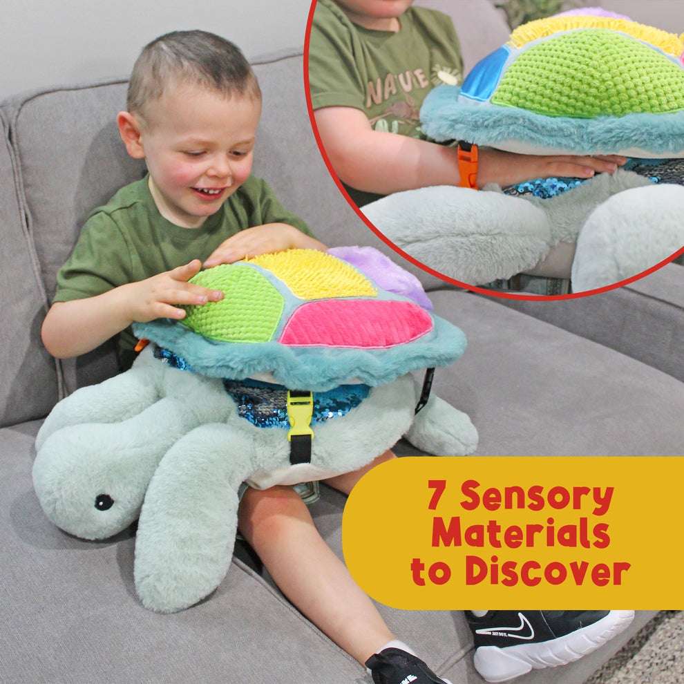 MEAVIA Weighted Sensory Lap Pad Sea Turtle Plush, Stuffed Turtle Toy ...